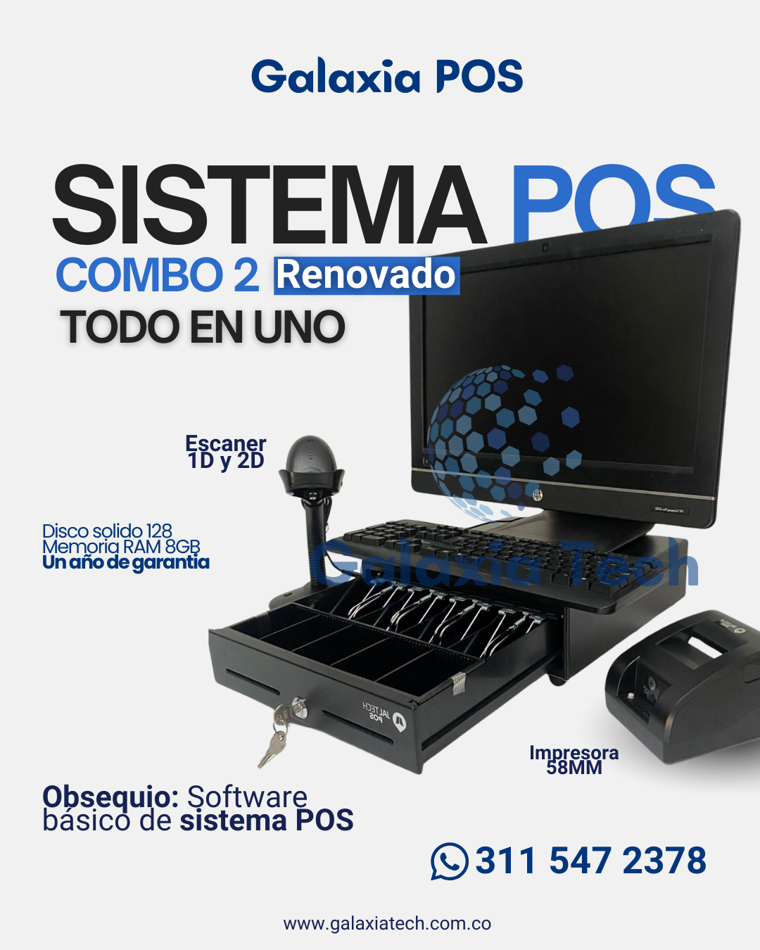 COMBO SISTEMA POS TODO EN UNO RENOVADO - Galaxia Tech